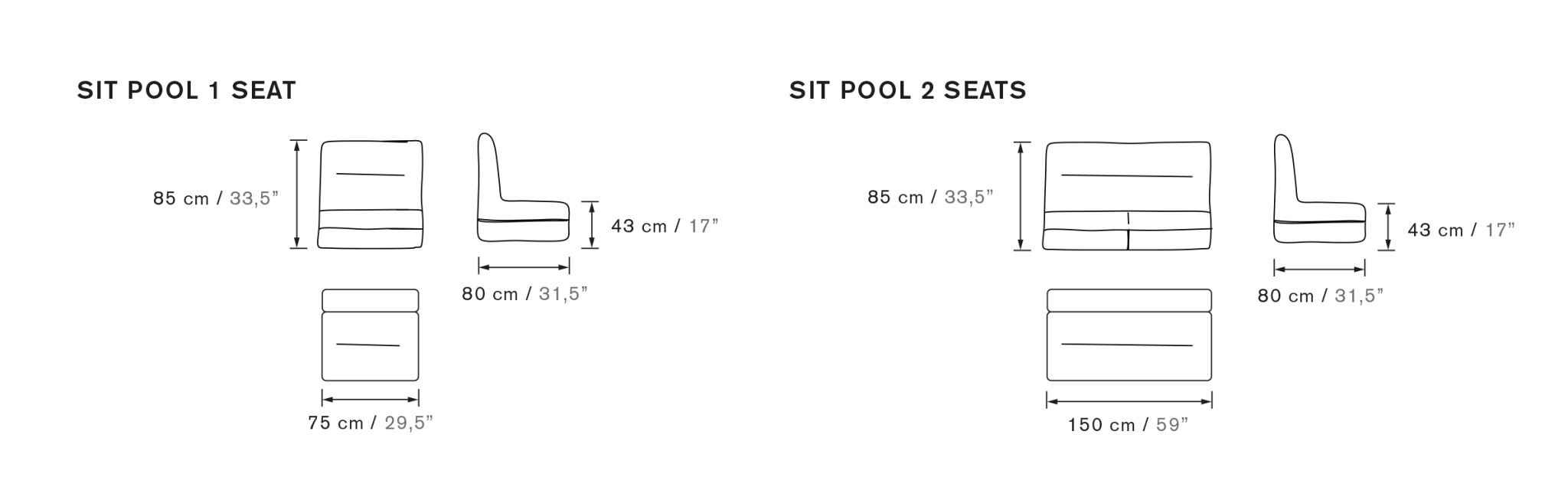 Sit pool by ogo for pool and outdoor, foldable